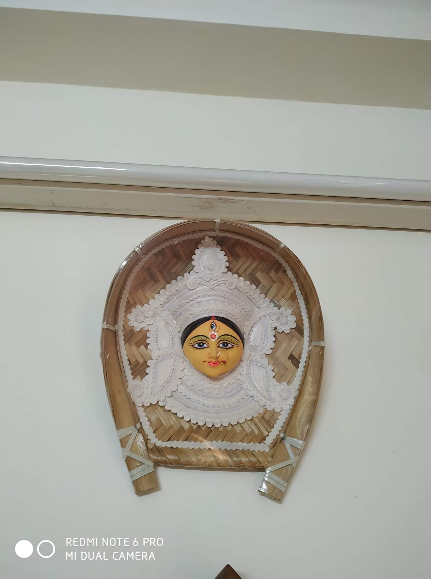 Maa Durga Face Shola Work On Kulo - Necessity eStore - @Best Price