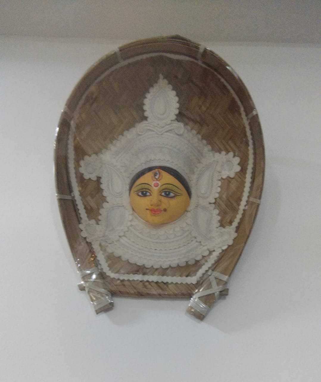 Maa Durga Face Shola Work On Kulo - Necessity eStore - @Best Price